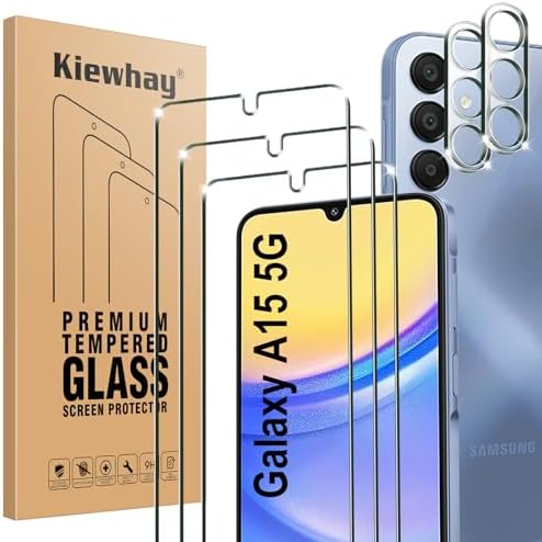 Amazon.com: YEYEBF Galaxy A15 HD Clear Tempered Glass Screen Protector ...
