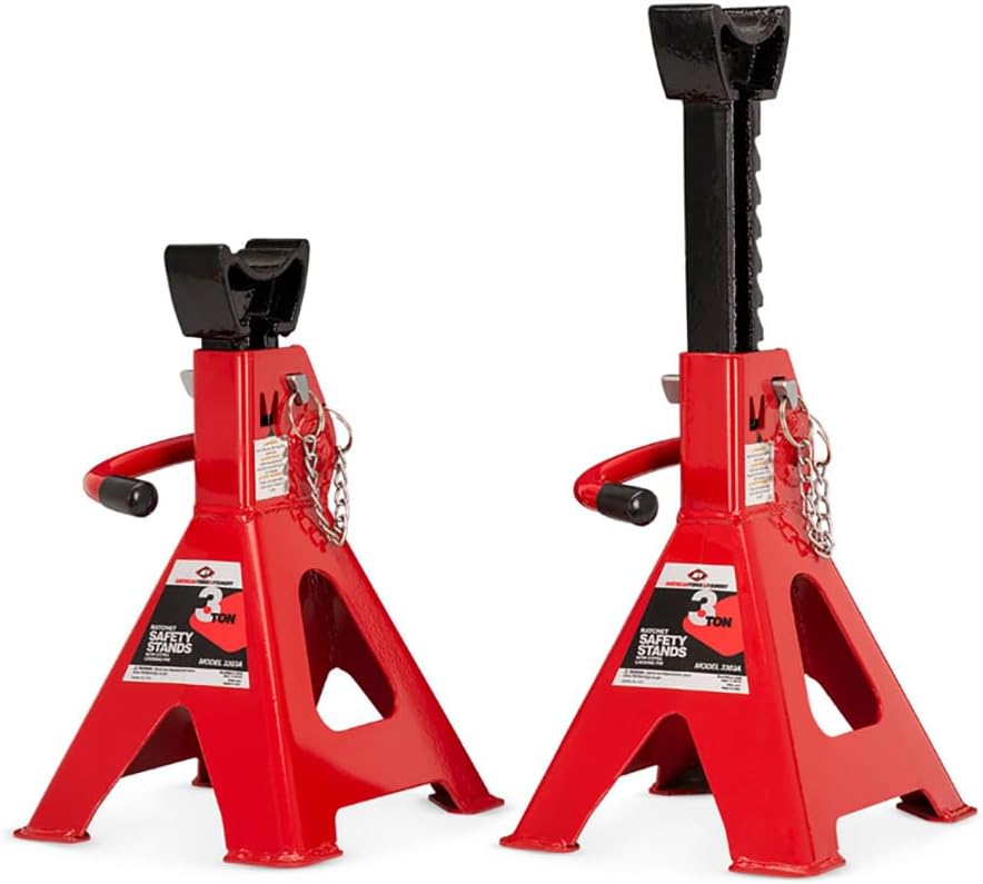 Amazon.com: AFF 3 Ton Jack Stand Set - Heavy Duty Ratchet Style Jack ...