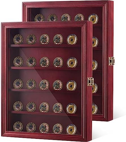 Amazon.com - 2 Pcs Military Challenge Coin Display Case Lockable ...