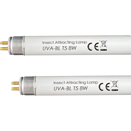 F8T5/BL Black Light Bulb, 12 inch T5 8 Watt UVA Replacement Linear Blue ...