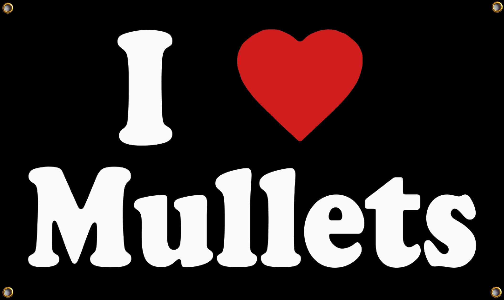 Amazon.com : I Love Mullets Flag I Heart Mullets Flag - 3x5 Feet Funny ...