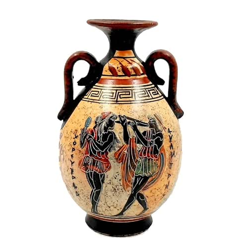 Amazon.com: Ancient Greek Pottery Amphora,Multicolored,Aulitris and God ...