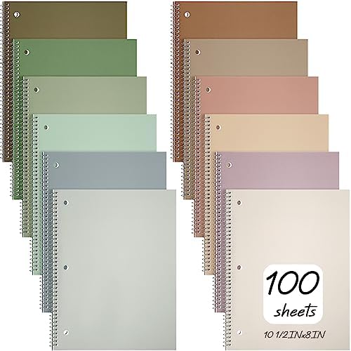 Amazon.com : Teling 1 Subject Spiral Notebook for Work College Ruled 8 ...