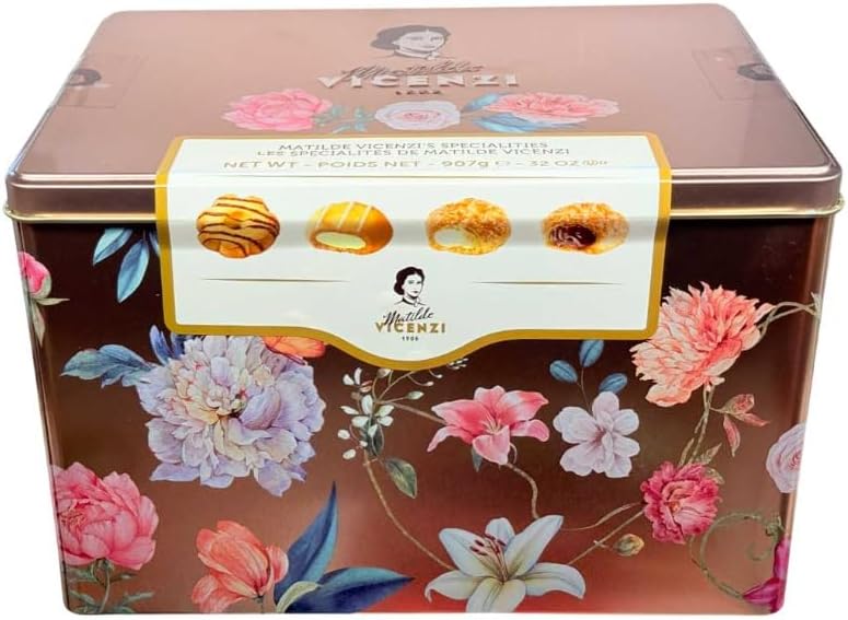 Italian Pastries Assortment, Decorative Gift Tin with Chocolate, Milk ...