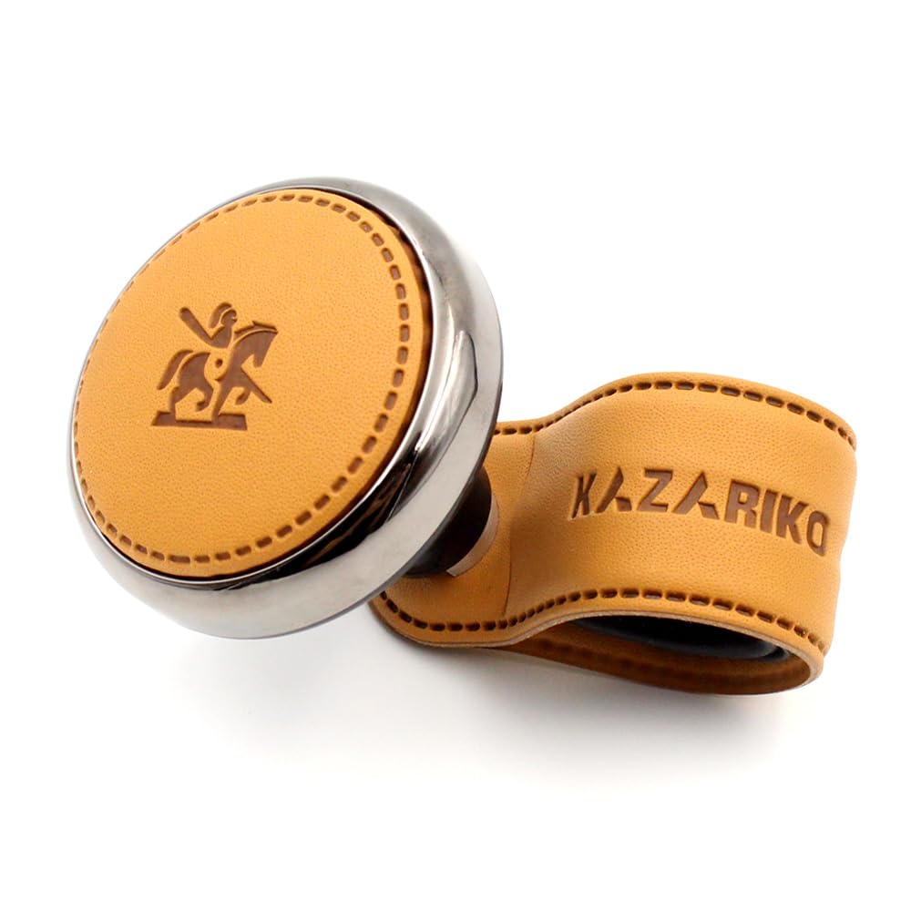 Amazon.com: KAZARIKO Steering Wheel Spinner knob Leather Power Handle ...