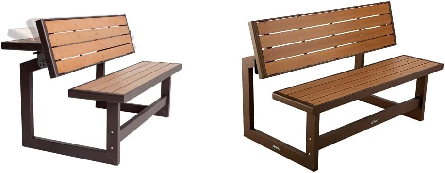 Amazon.com : Lifetime 60054 Convertible Bench / Table, Faux Wood ...