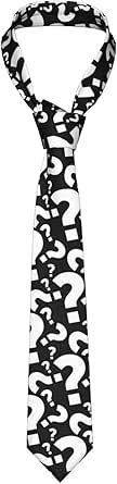 Amazon.com: Question Mark Pattern Necktie-Men'S Tie Fashion Funny Party ...