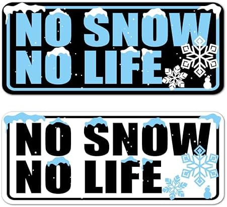 Amazon.co.jp: オリジナルデザインストア 【NO SNOW NO LIFE】 スキー スノーボード スノボー ステッカー 雪 冬 ...