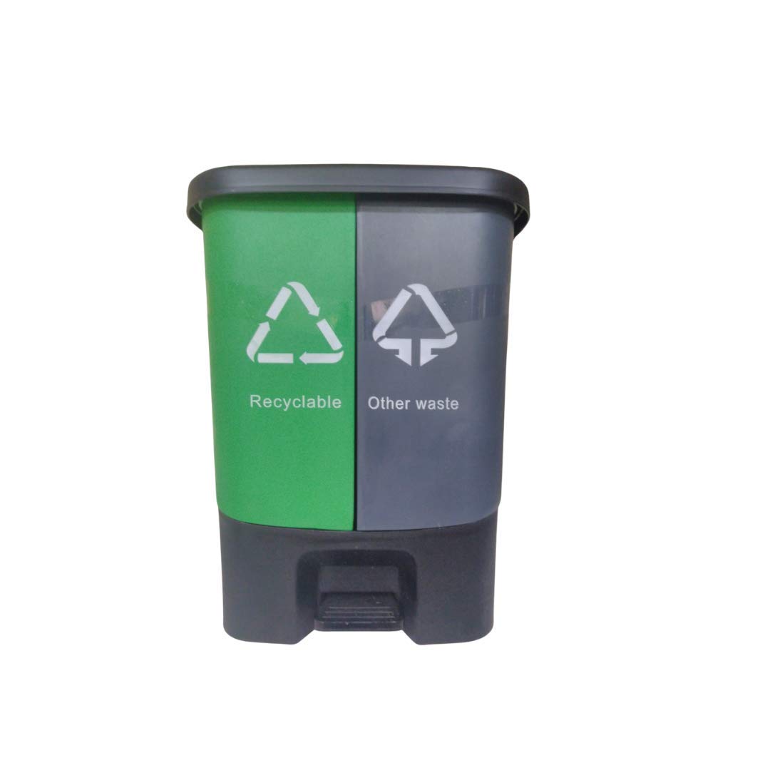 Caru Segregation Dual Waste Dustbin for Wet Dry and Recyclable Waste 15 ...