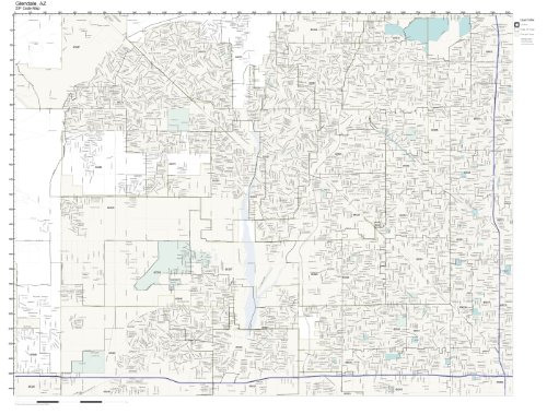 ZIP Code Wall Map of Glendale, AZ ZIP Code Map Not Laminated: Amazon ...