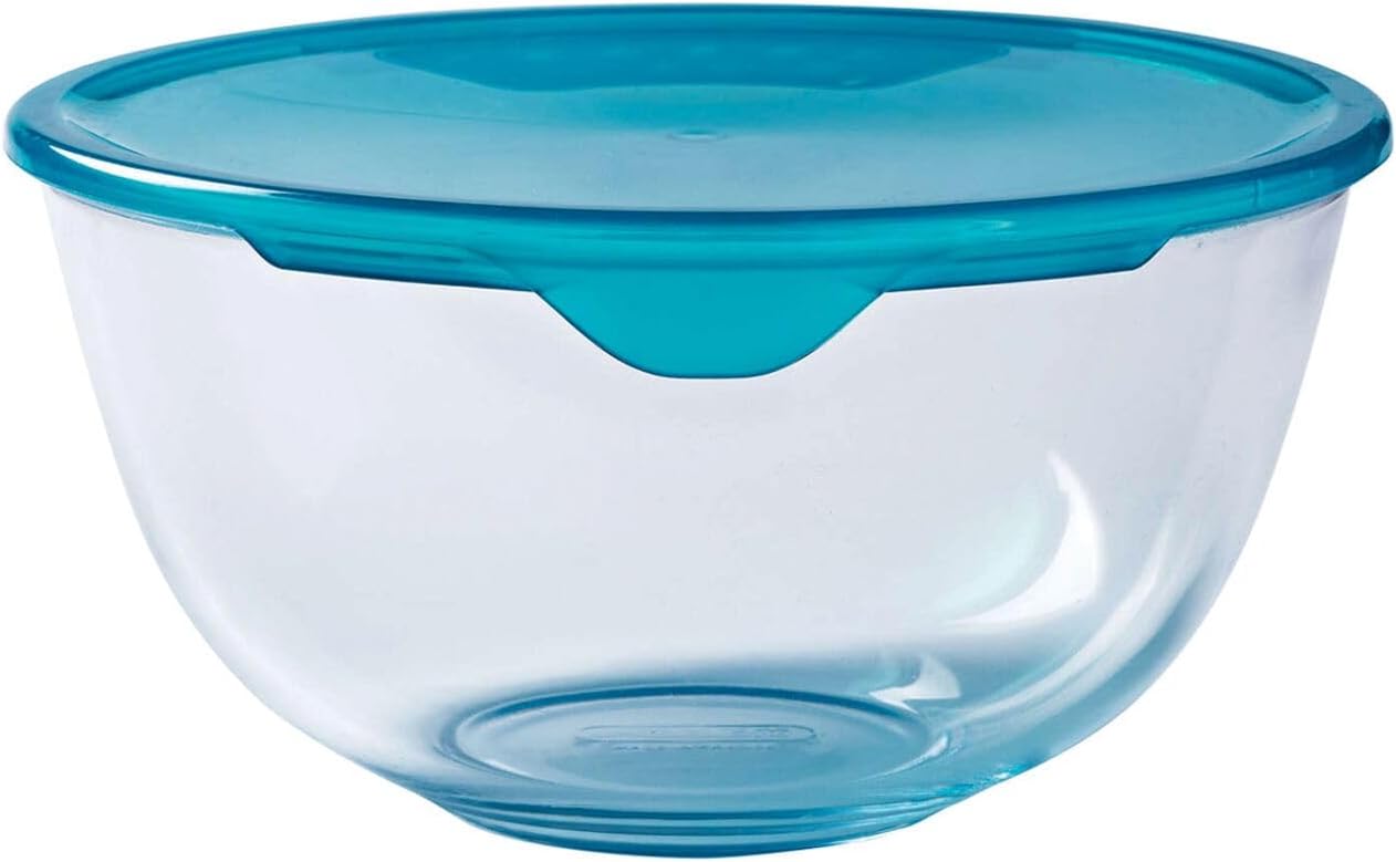 Pyrex Microwave Safe Classic Round Glass Dish Plastic Lid 1.0 Litre ...