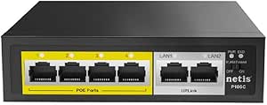 Amazon.com: Netis P106C 4 POE+2 Uplink 100M Standard Fast Ethernet POE ...