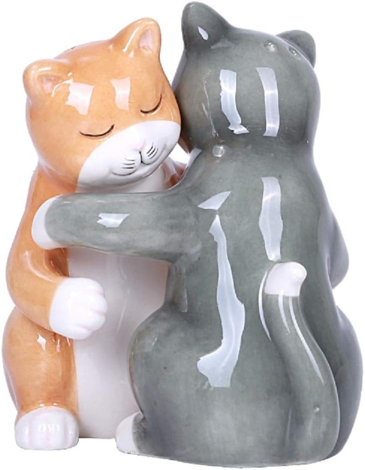 Amazon.com: Decorative Gray Wolf Glass Salt and Pepper Shaker Set with ...