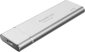 ZymEn External Solid State Drive 1TB, External Hard Drive USB 3.1 Type ...