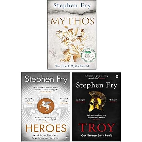 Amazon.com: Stephen Fry Greek Myths Series 3 Books Collection Set (Troy ...