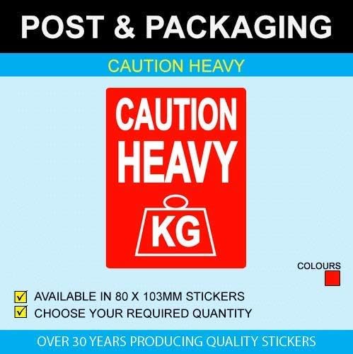 Caution Heavy Stickers, 30 : Amazon.co.uk: Business, Industry & Science