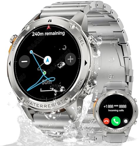 Amazon.com: Military Smartwatch Men's 5ATM Water Resistant Rugged ...