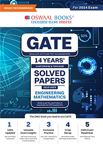 Oswaal GATE 14 Years' Chapterwise & Topicwise Solved Papers 2010-2023 (For 2024 Exam ...