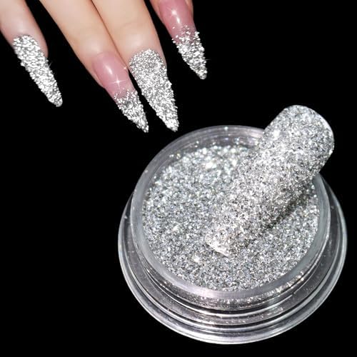 Amazon.com: Laza 1.5g/0.05oz Diamond Nail Glitter Reflective Glitter ...