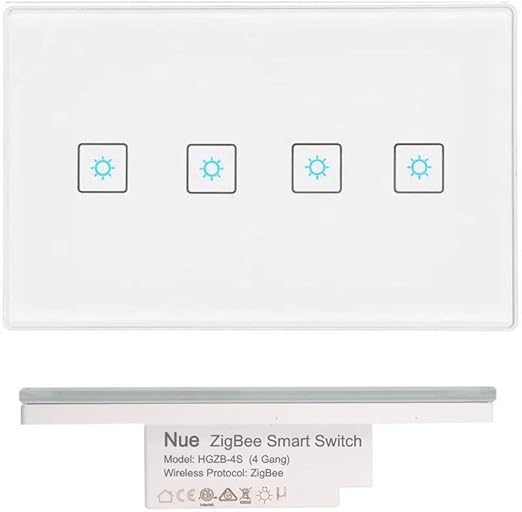 Nue ZigBee Smart 4 Gang Light Switch for ZigBee Home Automation Alexa ...