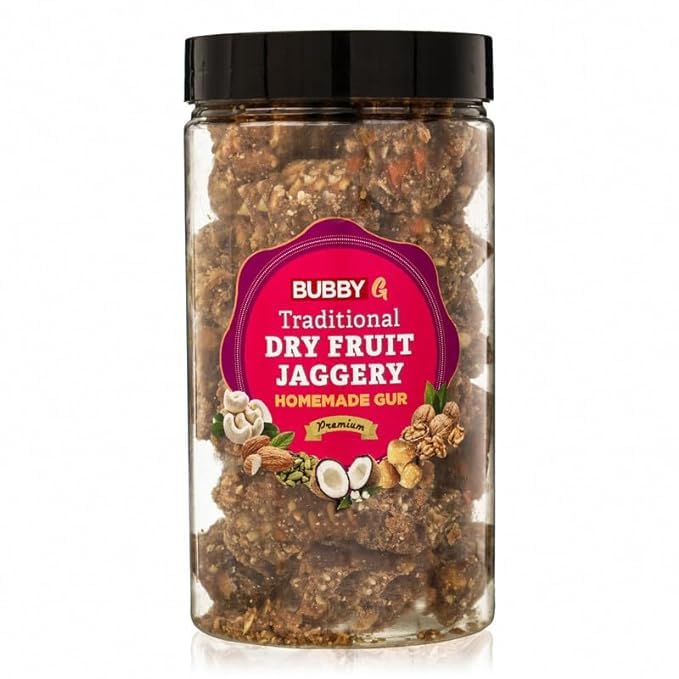 BUBBY G Dry Fruits Jaggery |Dry fruit gur Healthy sweetener Traditional ...