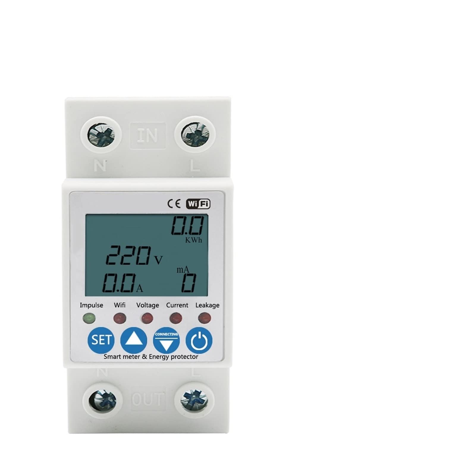 Buy Digital Energy Meter Tester 2P 63A TUYA APP WiFi Smart Circuit ...