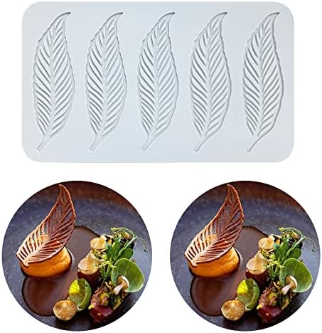 QLINLEAF Hollow Feather Candy Mold, Chocolate 3D Silicone Mold for ...