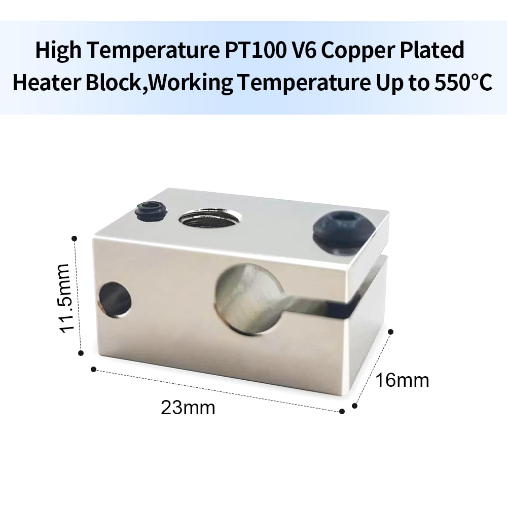 Snapklik.com : 3D Printer Heater Block Compatible For E3D V6 Heater ...