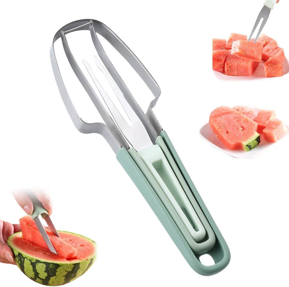 Amazon.com: 3-in-1 Watermelon Fork Slicer Cutter, 2025 New Stainless ...