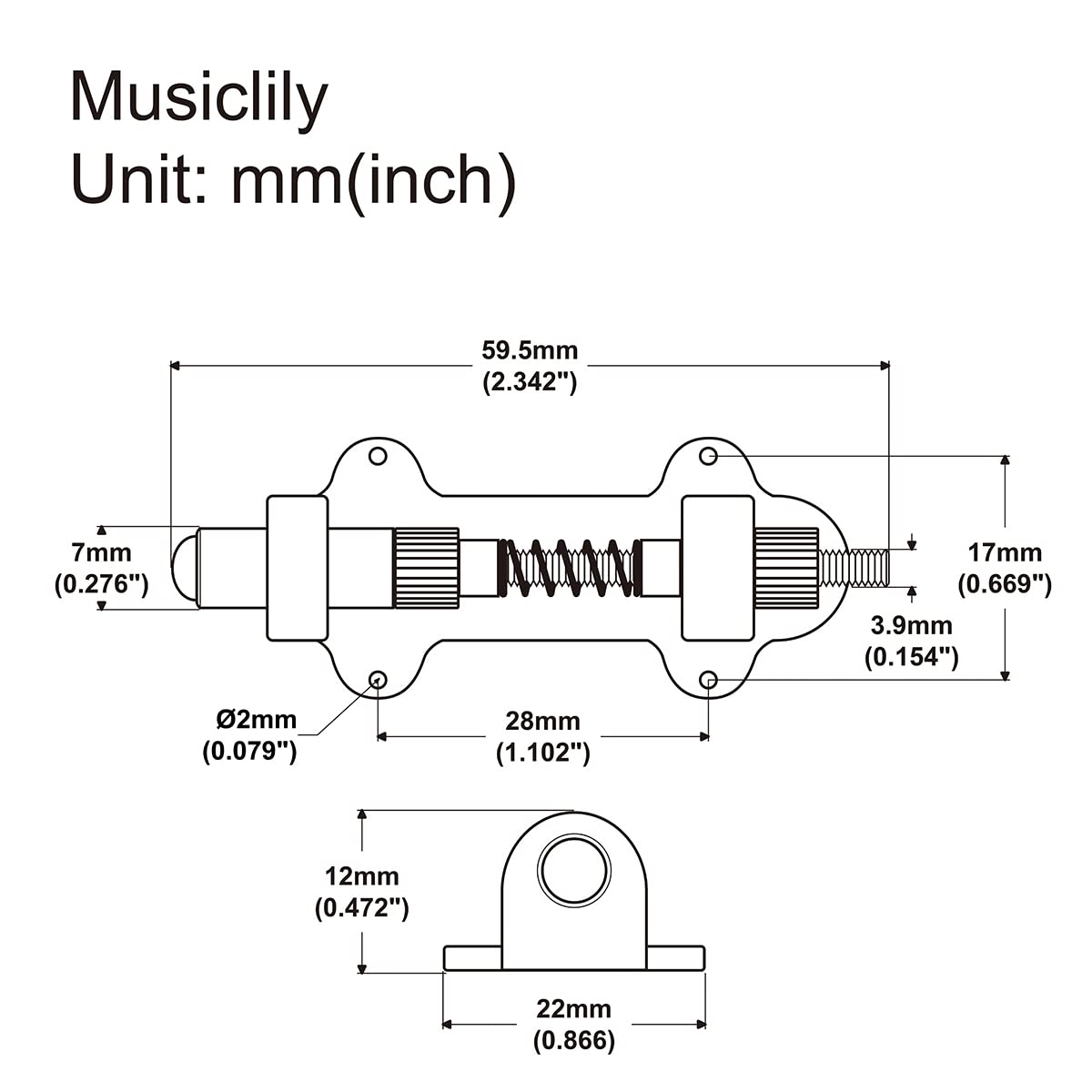 Snapklik.com : Pro Guitar Brass Tremolo Arming Adjuster Tremsetter Set ...