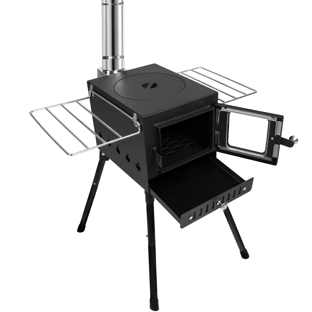 Moyasu Camping Oven Camp Stove Portable Caravan Cooker Wood Charcoal ...