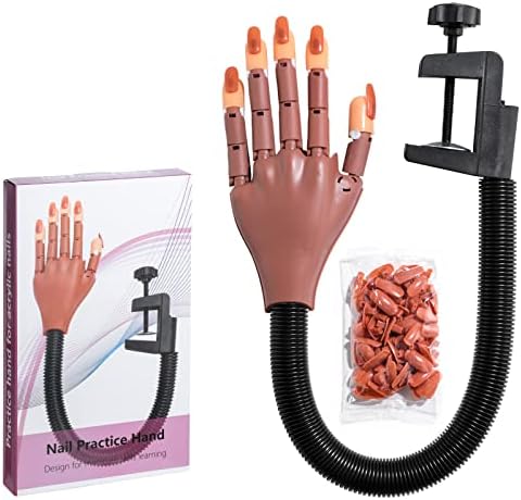 Amazon.com: Oneleaf Practice Hand for Acrylic Nails, Flexible Never ...