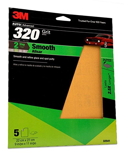 3M Sandpaper, 32541, 9 in x 11 in, 320 Grit : Amazon.in: Home & Kitchen