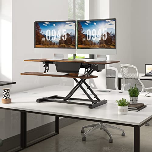 Snapklik.com : FLEXISPOT Electric Standing Desk Converter 42 Height ...