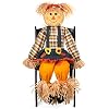 Amazon.com: Gift Boutique - Large Thanksgiving Sitting Scarecrow Decor ...