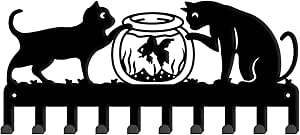 Amazon.com: SUPERDANT Cats Key Holder 2 Cats Playing with Fish Tank ...