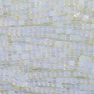 Amazon.com: 4MM OPALITE CUBE GEM BEADS 16 IN STRAND IRIDESCENT SEA OPAL ...