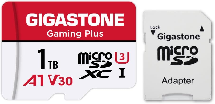 Amazon.com: GIGASTONE 1TB Micro SD Card, Gaming Plus, up to 150MB/s, MicroSDXC Memory Card for ...