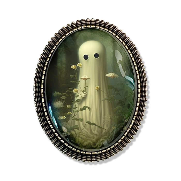 Amazon.com: Pet Ghost Brooch, Vintage Inspired Ghost Pin, Ghost Hunting ...