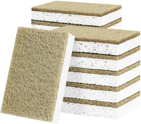 Amazon.com: HOMEXCEL Natural Scrub Sponges Kitchen 24 Pack, Non-Scratch ...