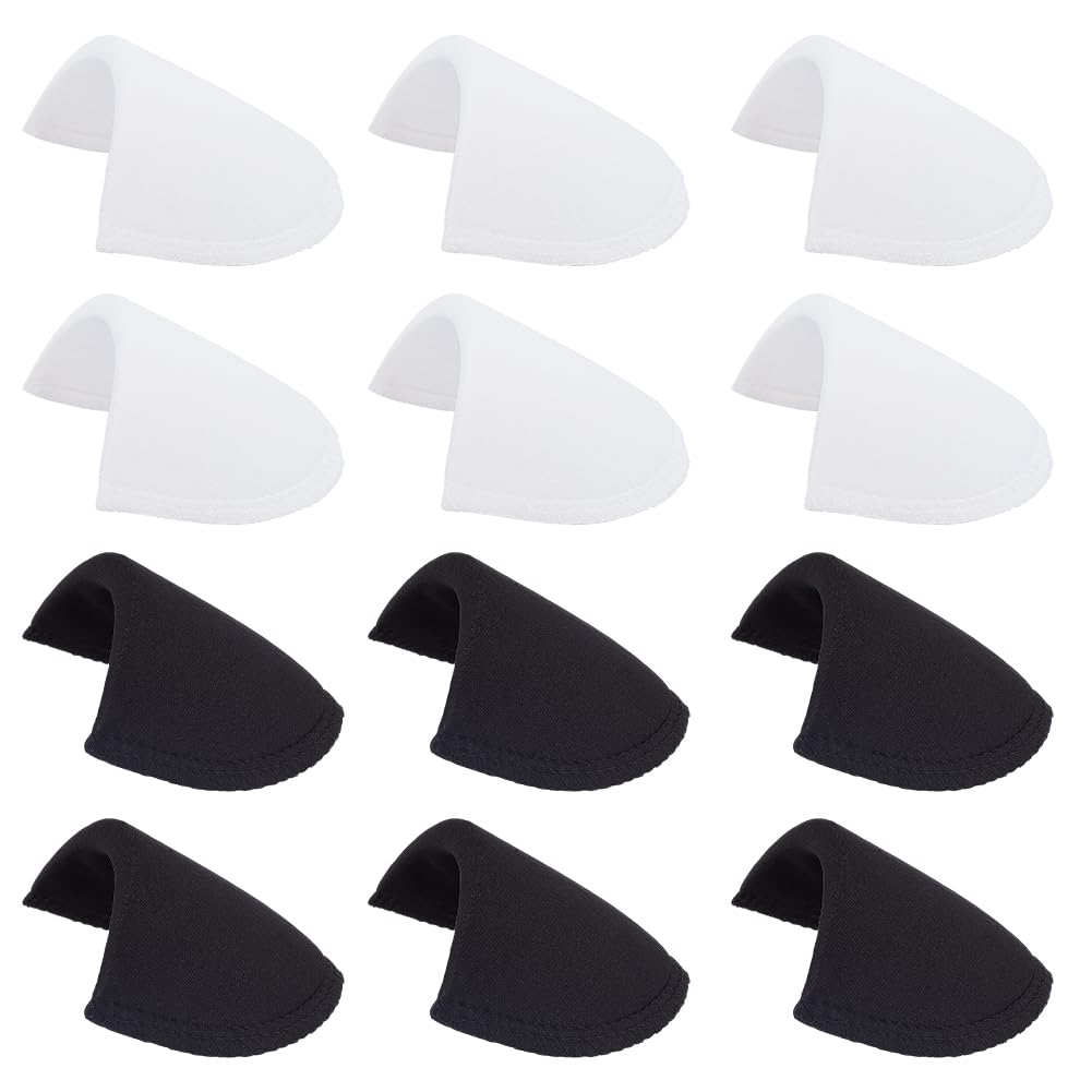 stallry 6 Pairs 2 Colors Set-in Shoulder Pads Black and White Sponge ...