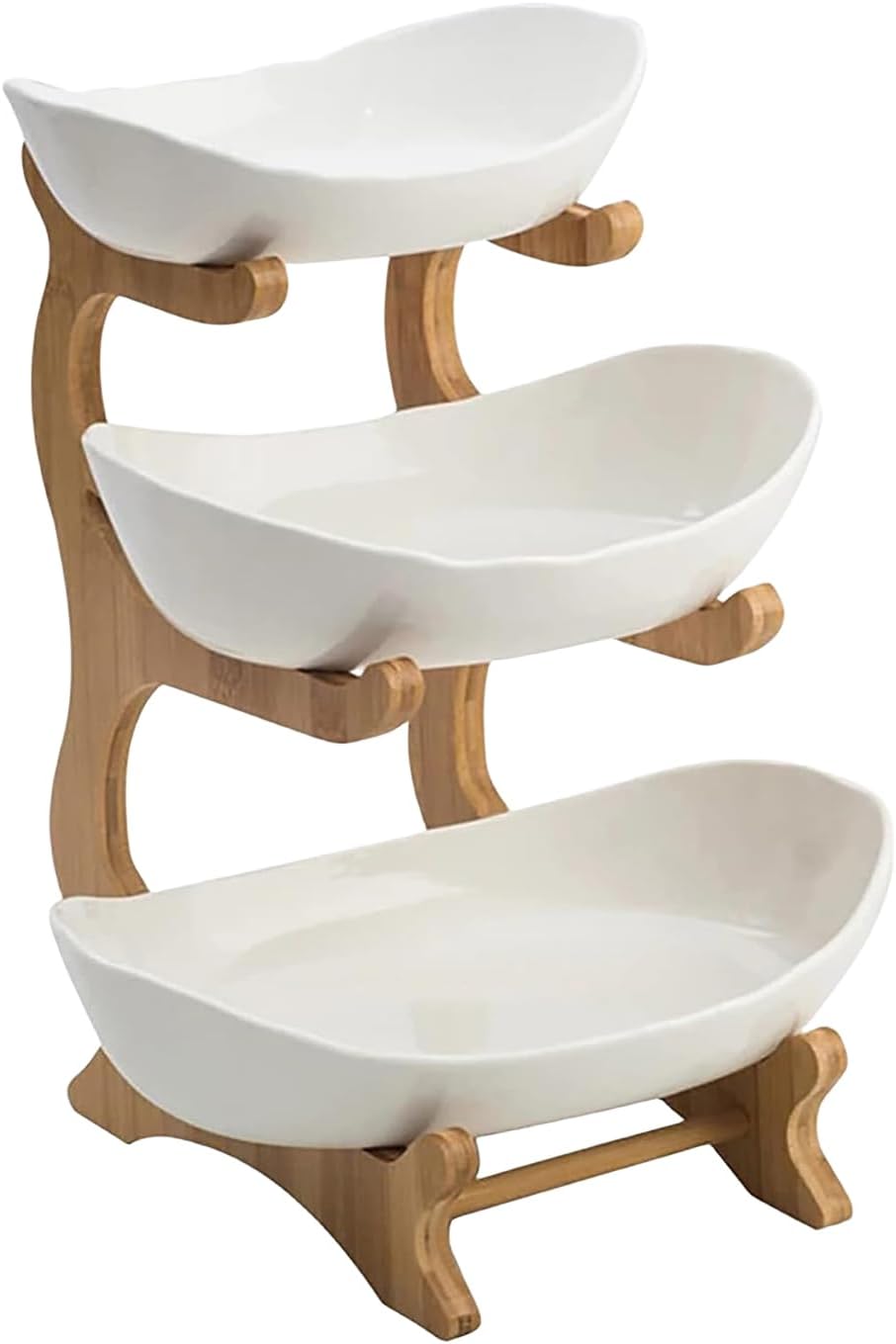 Amazon.com: Wood Fruit Stands, 3 Tier Fruits Basket, Fruit Holder ...