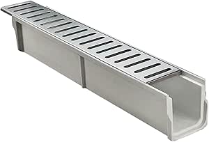 Amazon.com: XFYGQTOM Drain Gutter with Grid Linear Drainage System of ...