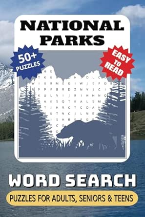 National Parks Word Search Puzzle Book: Word Searches with Easy to Read ...