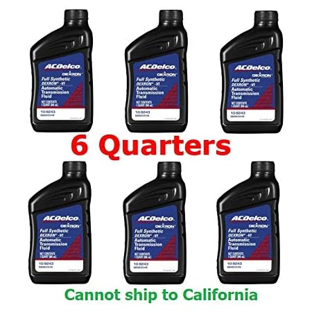Amazon.com: ACDelco 109243 Dexron-VI Full Synthetic Automatic Transmission Fluid 1 Quart (6 Pack ...
