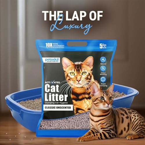 PETOSKA Cat Litter- 20Kg | Scoopable Bentonite Clay Cat Litter ...