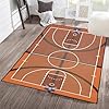 Amazon.com: Sports Rug - Basketball Field Patterned Carpet, Non-Slip ...