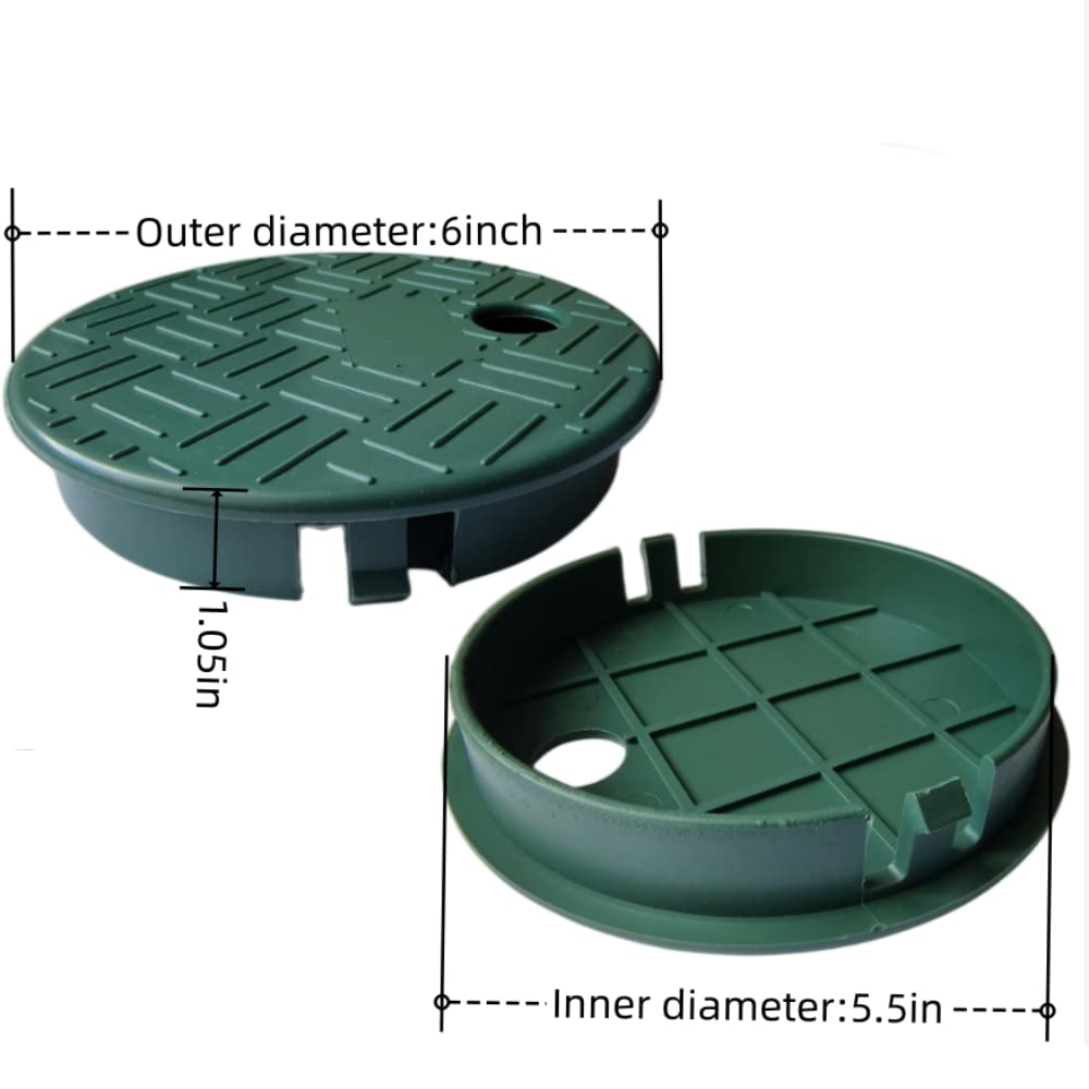 Sprinkler System Box Cover 7 Inch Green Valve Box Lid Landscape