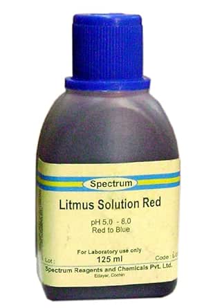 SPECTRUM LITMUS SOLUTION RED 125ML : Amazon.in: Industrial & Scientific