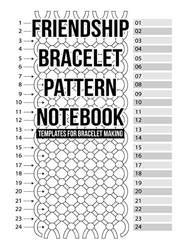 Friendship Bracelet Pattern Notebook: Templates for 10 string ...